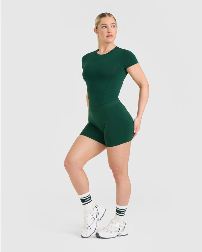 Short Sleeve Green Shirt Women's - Mid Length | Oner Active US