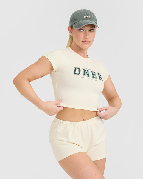 Cotton Crop Top Women's - Off White | Oner Active US