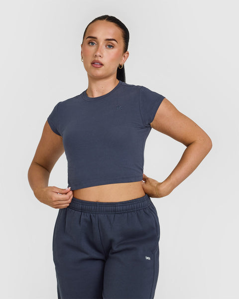 Ladies Blue Cotton Shirt for Gym - True Blue | Oner Active US