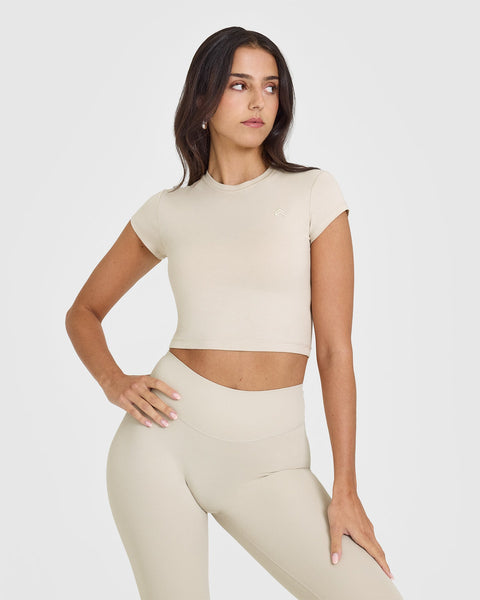 Gym Shirt Women's - Cropped - Sand | Oner Active US
