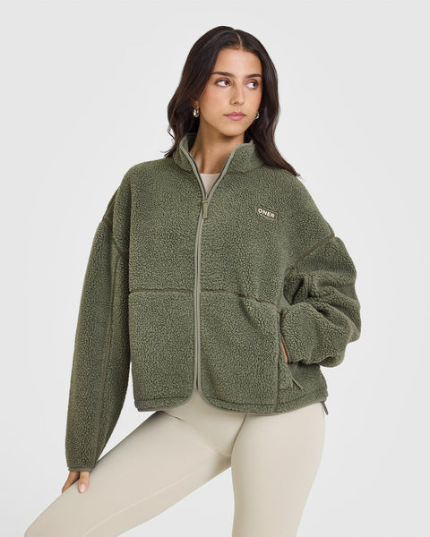 Full Zip Fleece Jacket Women's - Alpine Green | Oner Active US