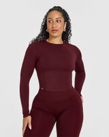 Black Mid Sleeve Top Women's - Long Sleeve Mid Length | Oner Active US