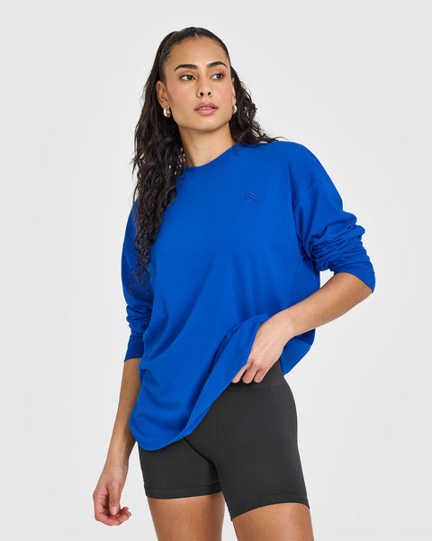 Long Sleeve Gym Top - Cobalt Blue | Oner Active US