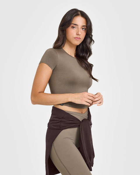 Oner Active Mellow™ Soft Mid Short Sleeve Shirt Brown | Oner Active US