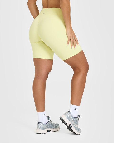 8 Inch Cycling Shorts Women's - Pastel Yellow | Oner Active US