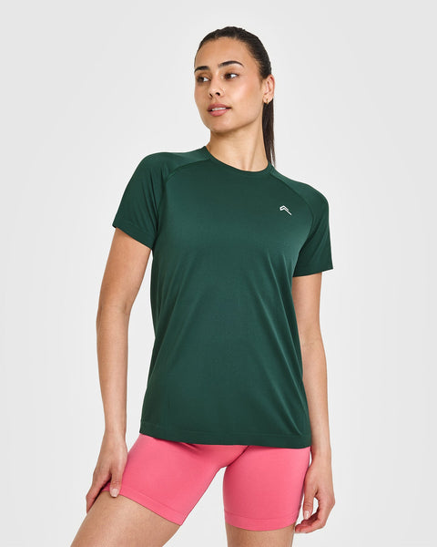 Women's Seamless Loose Gym Top Green | Oner Active US