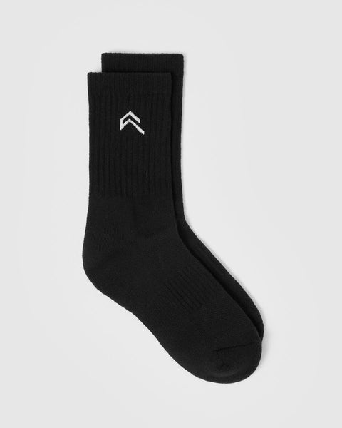 Women's Sports Crew Socks - Black (3 Pack) | Oner Active US