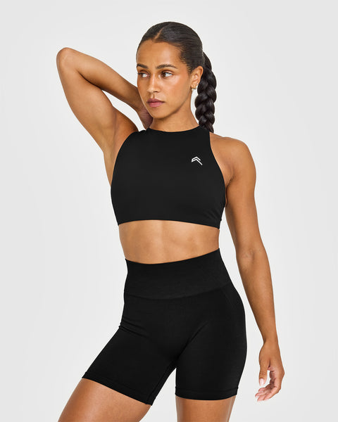 Black High Neck Sports Bra | Oner Active US