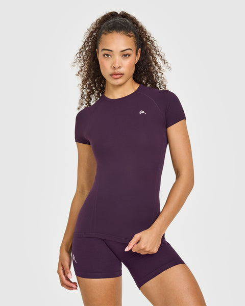 Purple Gym Top Women's Fitted - Blackberry Purple | Oner Active US