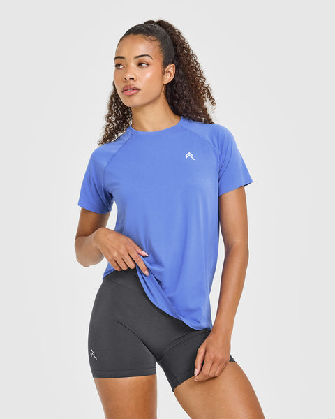 Women's Seamless Loose Gym Top Blue | Oner Active US