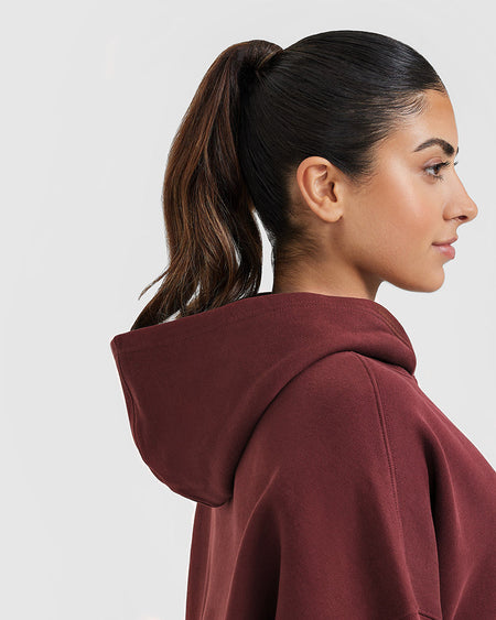 Womens Oversized Hoodie In Mulled Wine Oner Active Us