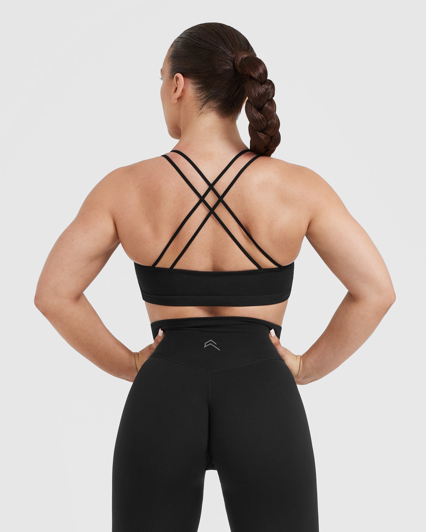 Black Cross Over Bralette - Low Coverage | Oner Active US
