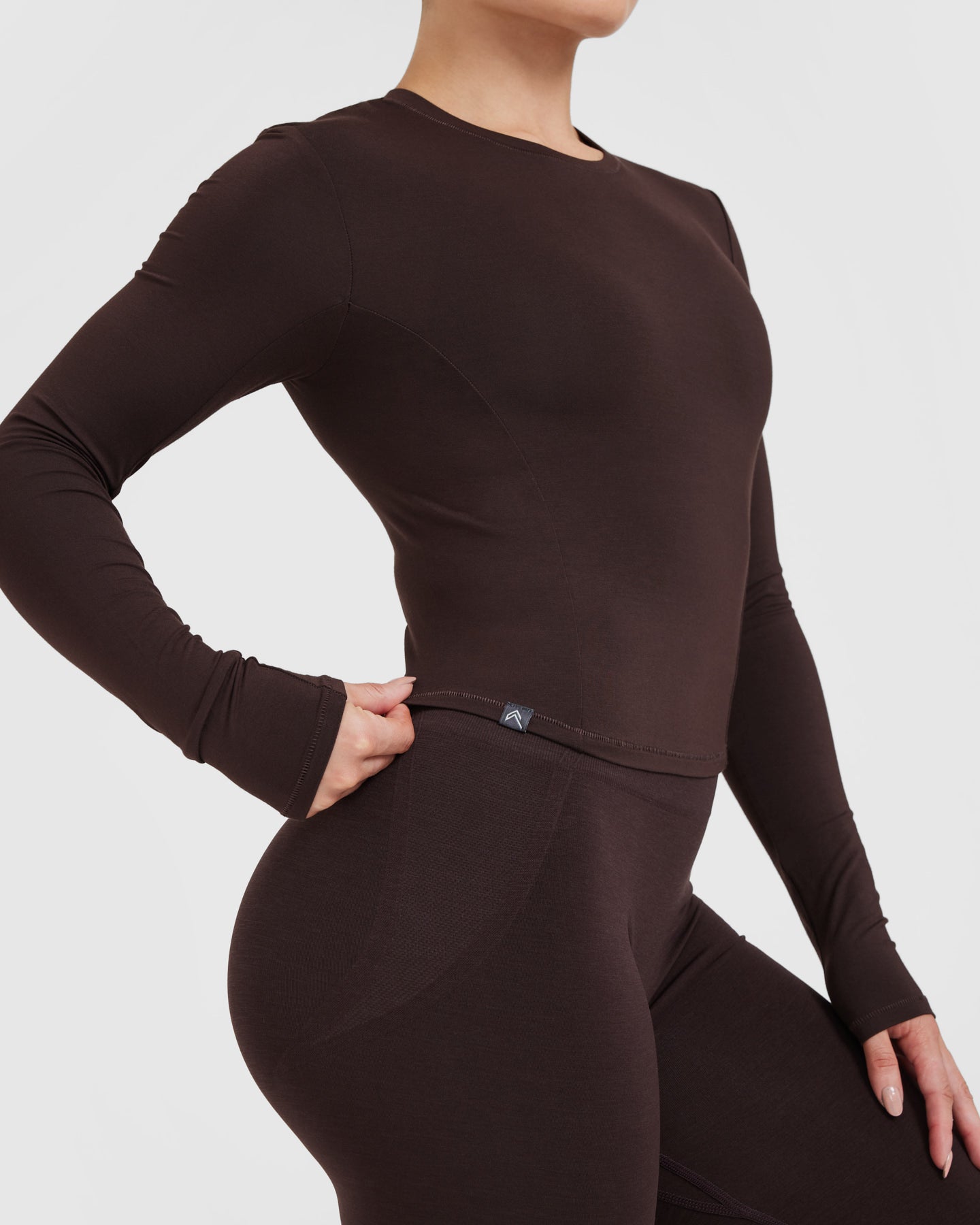 Mellow Soft Mid Long Sleeve Top 70% Cocoa | Oner Active US