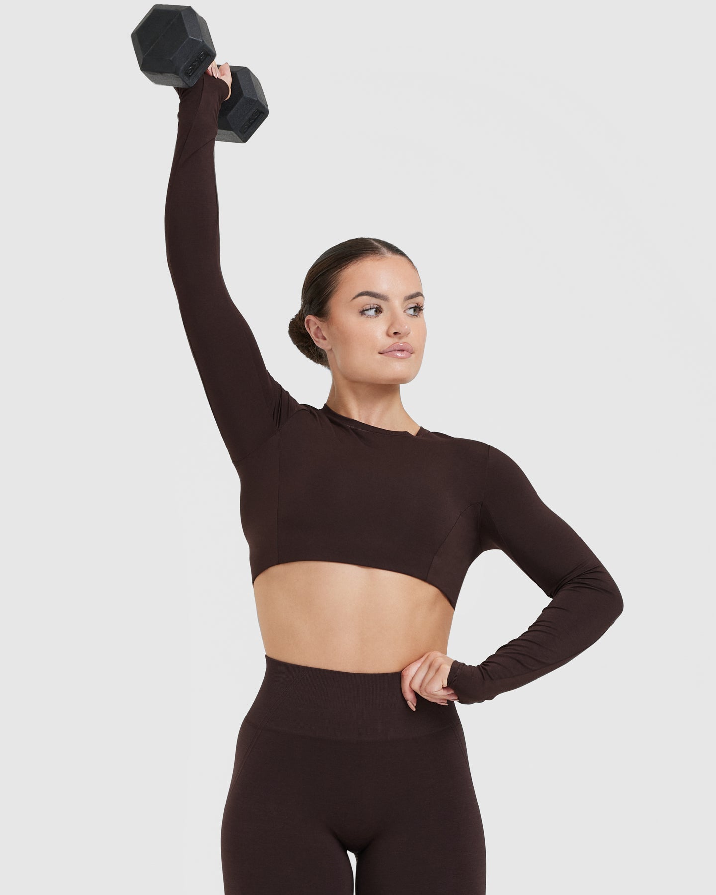 Mellow Soft Mid Long Sleeve Top 70% Cocoa | Oner Active US