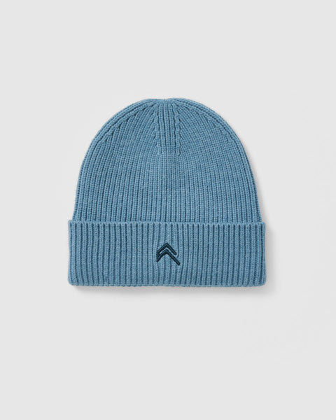 Blue Ribbed Beanie Women's - Steel Blue | Oner Active US