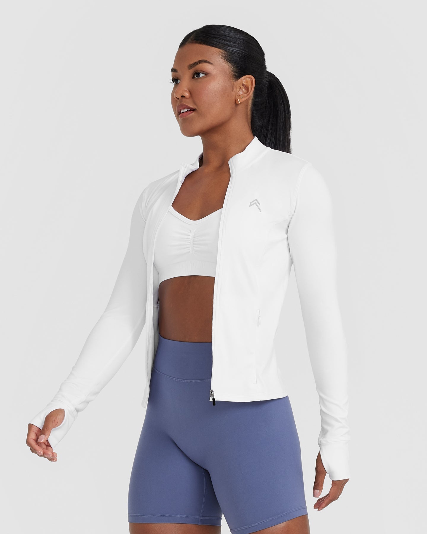 White High-Neck Jacket - Women's - Body Fit | Oner Active US