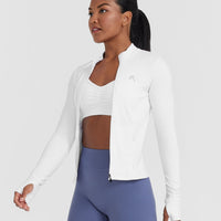 White High-Neck Jacket - Women's - Body Fit | Oner Active US