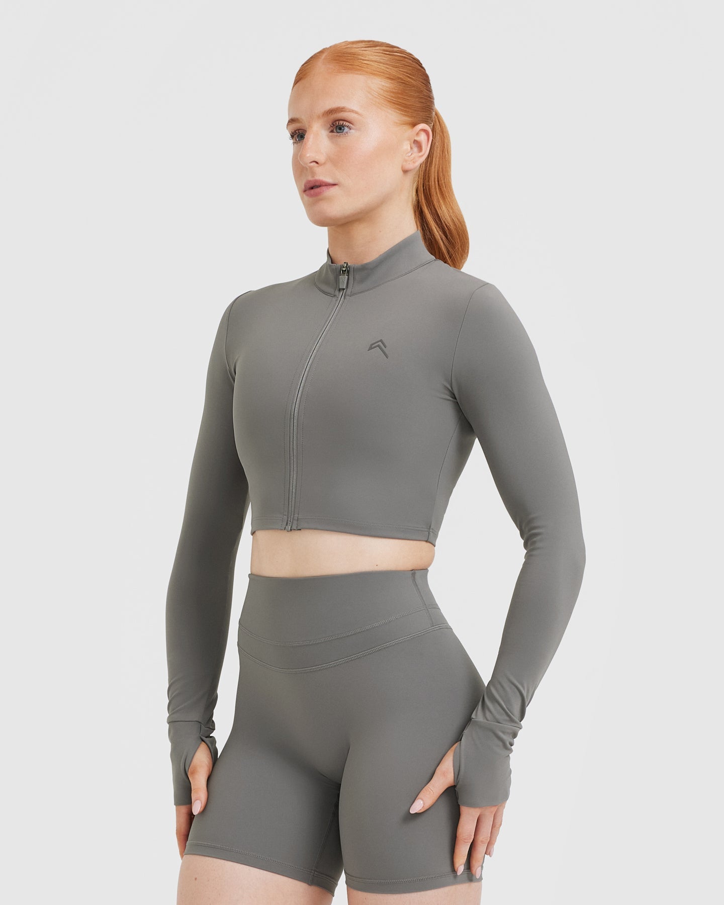 Performance Jacket Crop Grey - Women's | Oner Active US