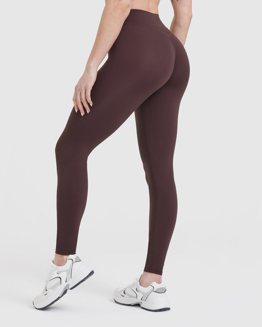 High Waisted Compression Leggings - Plum Brown | Oner Active US