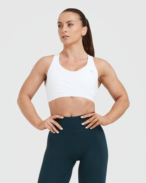 White Medium-Impact Sports Bra | Oner Active US